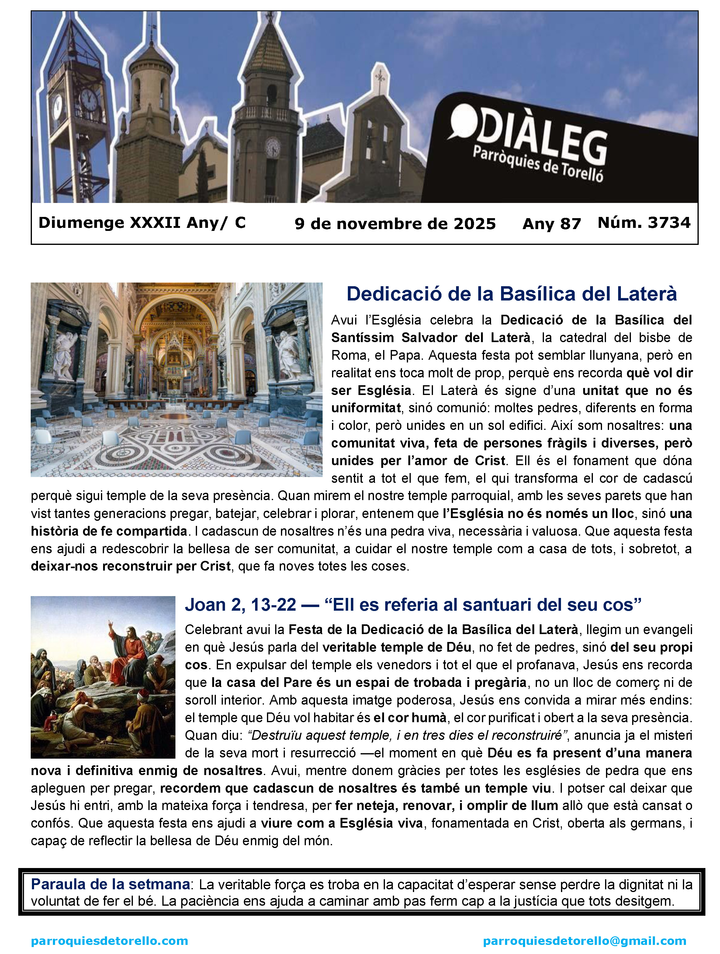 Diàleg 3734 | Parròquies de Torelló
